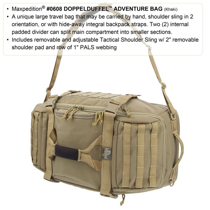 Doppelduffel Adventure Travel Bag | Duffel | Maxpedition | Adventure ...