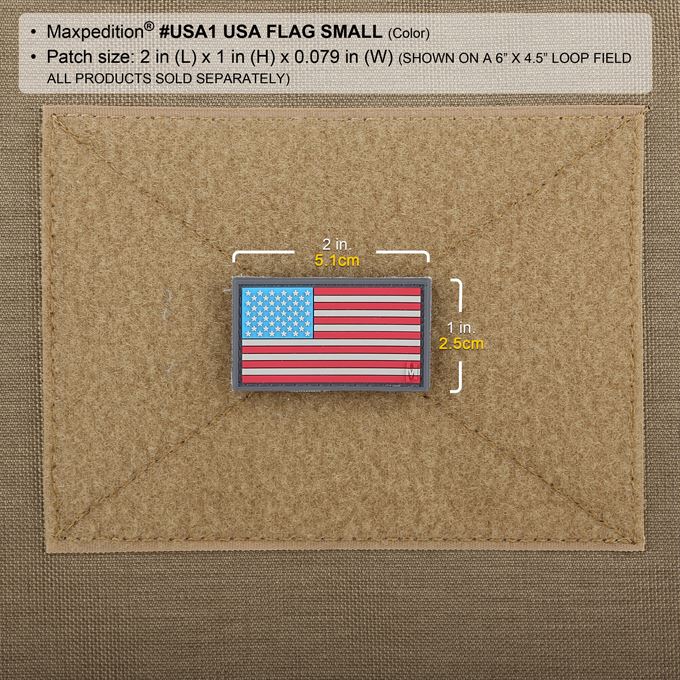 US Flag 3D PVC Morale Patch Maxpedition | Adventure Gear Canada