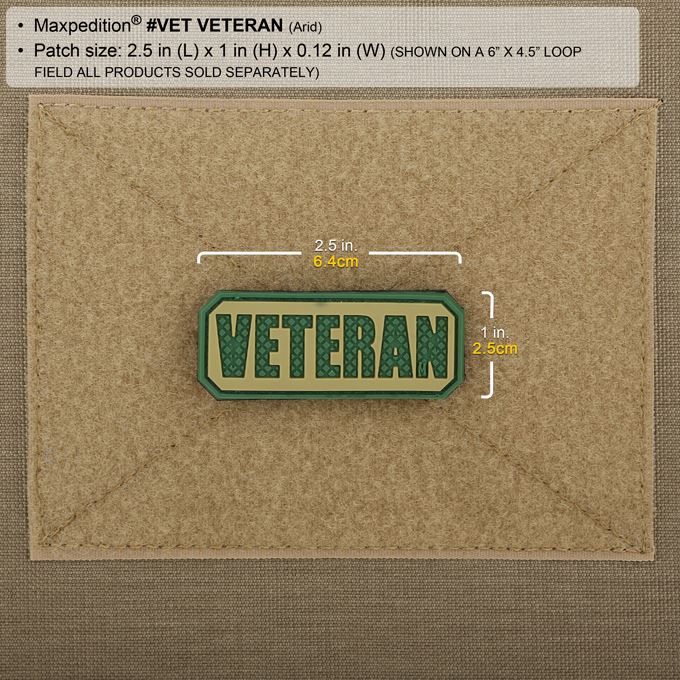 Veteran Identification Panel | 3D PVC Patch | Maxpedition | Adventure ...
