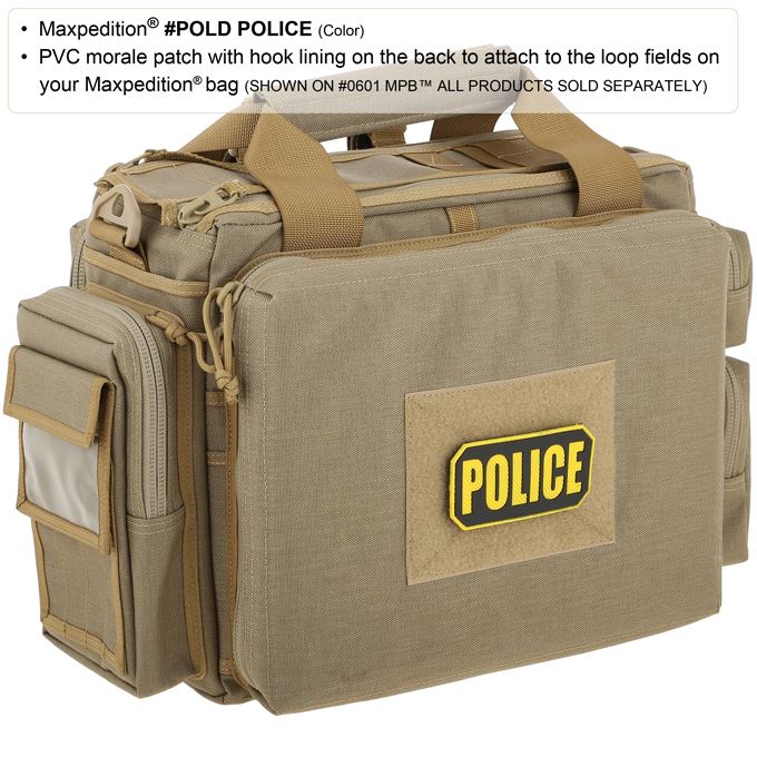 Police Identification Panel | 3D PVC Patch | Maxpedition | Adventure ...