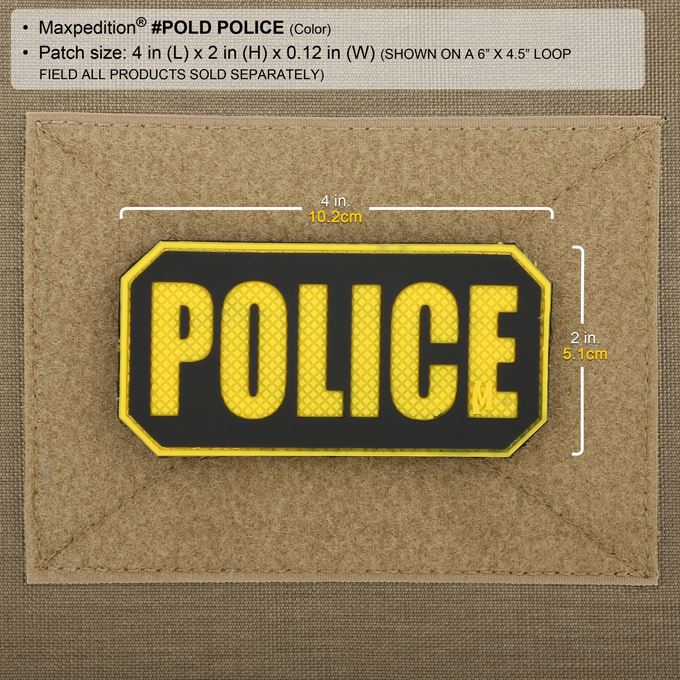 Police Identification Panel | 3D PVC Patch | Maxpedition | Adventure ...