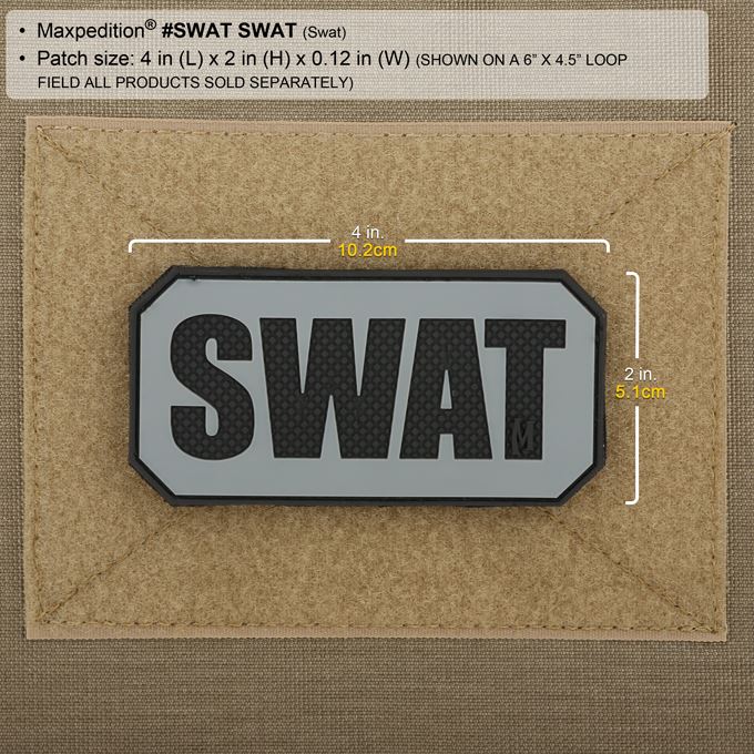 SWAT Identification Panel | 3D PVC Patch | Maxpedition | Adventure Gear ...