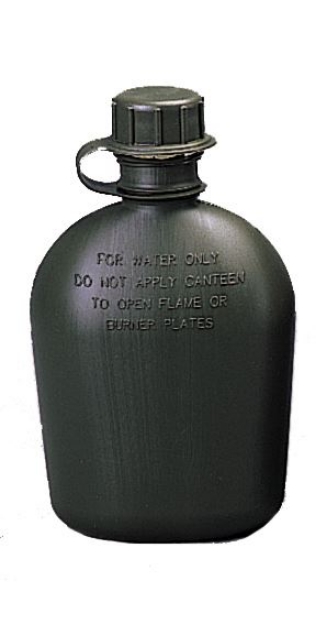 Rothco G.i. 1 Qt. Plastic Canteen Black And Black G.I. 1 Qt. Plastic ...