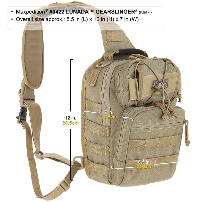 Lunada Gearslinger | Sling Pack | Maxpedition | Adventure Gear Canada