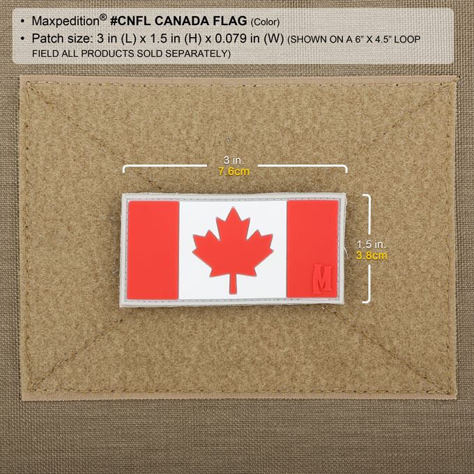 Canada Flag | Hook & Loop PVC Patch | Maxpedition | Canada Paracord
