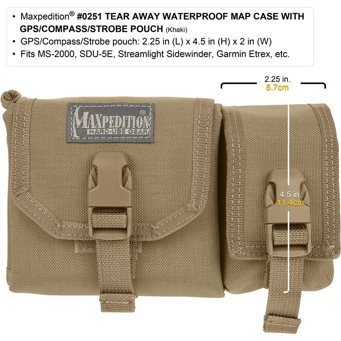 Tear Away Map Case & GPS Pocket | Maxpedition | Adventure Gear Canada