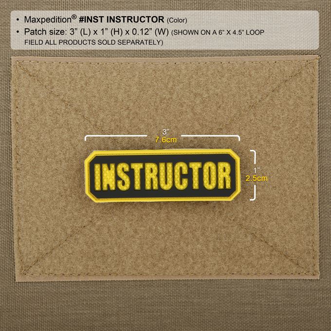 INSTRUCTOR PVC Patch | Hook & Loop | Maxpedition | Adventure Gear Canada