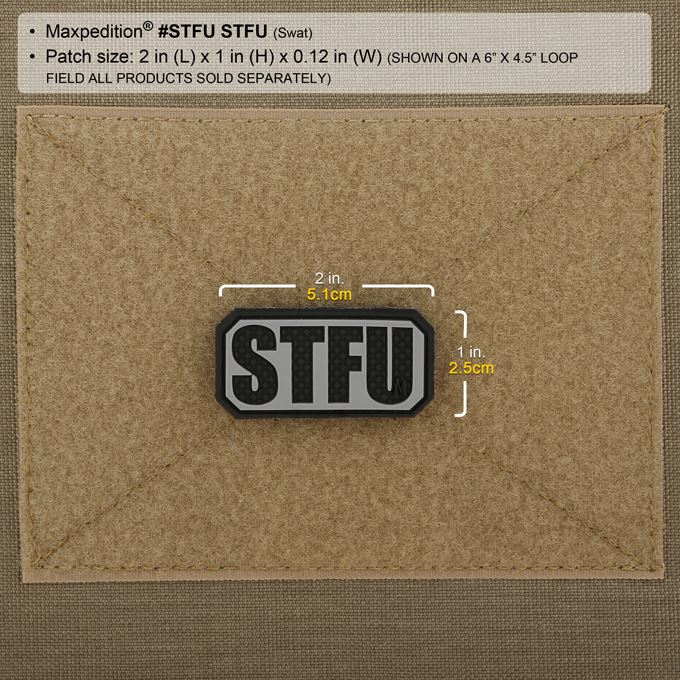 STFU PVC Patch | Hook & Loop | Maxpedition | Adventure Gear Canada