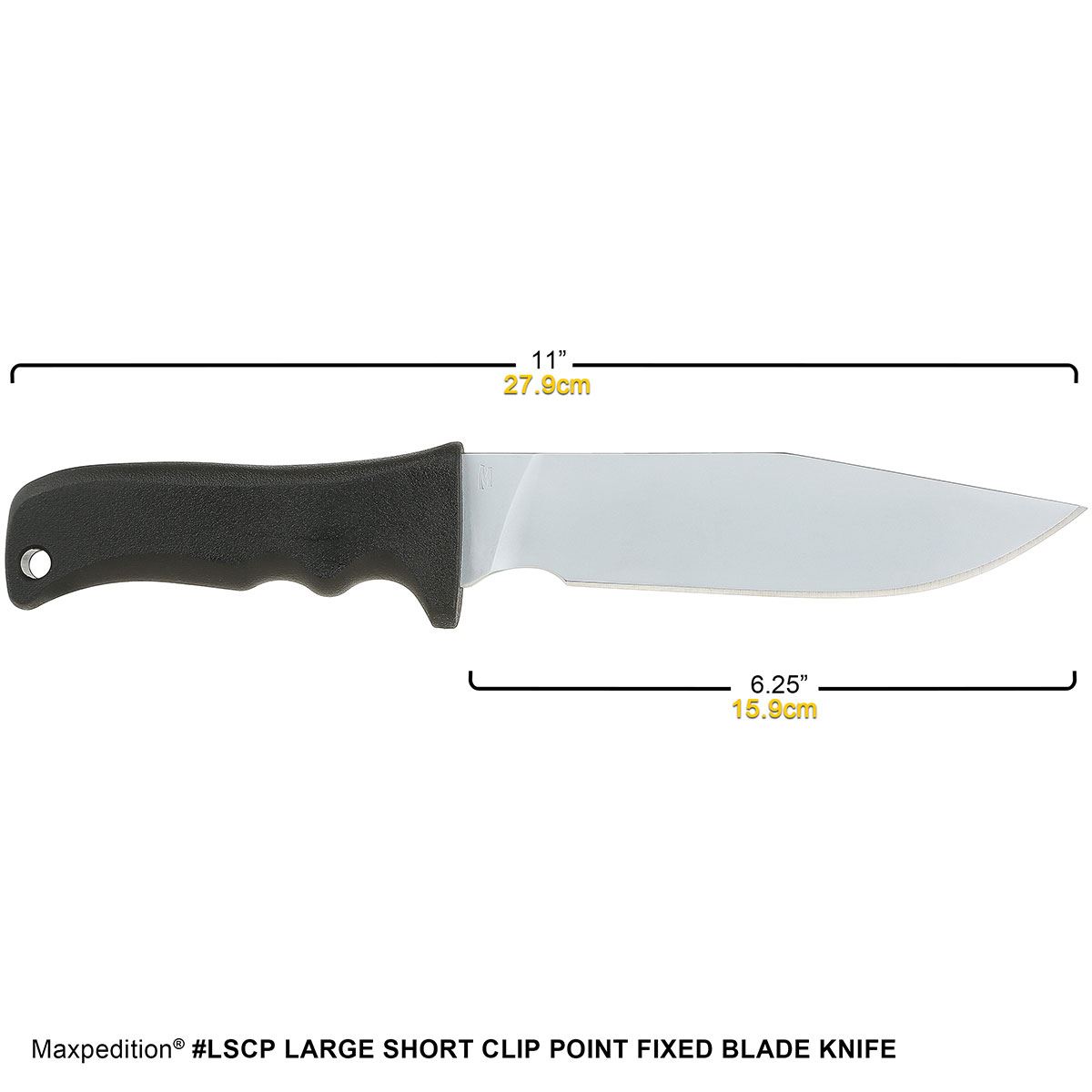 Large Short Clip Point Fixed Blade Knife (Plain Edge) | Adventure Gear ...