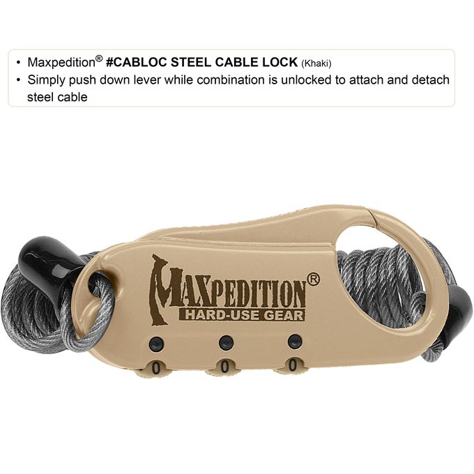Steel Cable Lock | Maxpedition | Adventure Gear Canada
