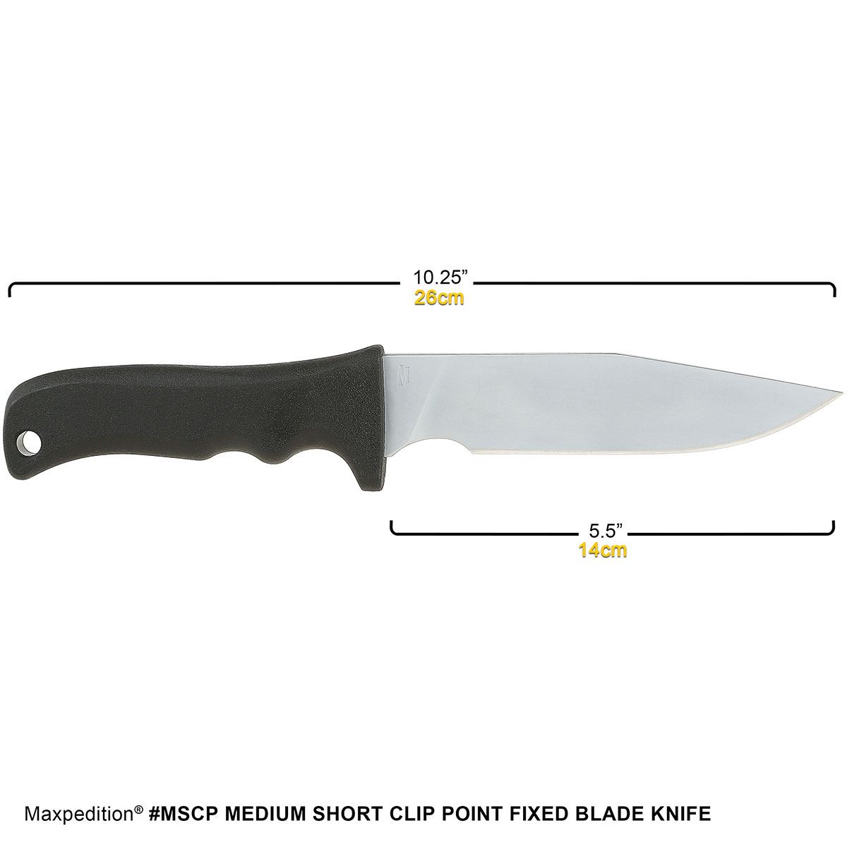 Medium Short Clip Point Fixed Blade Knife (Plain Edge) | Adventure Gear ...
