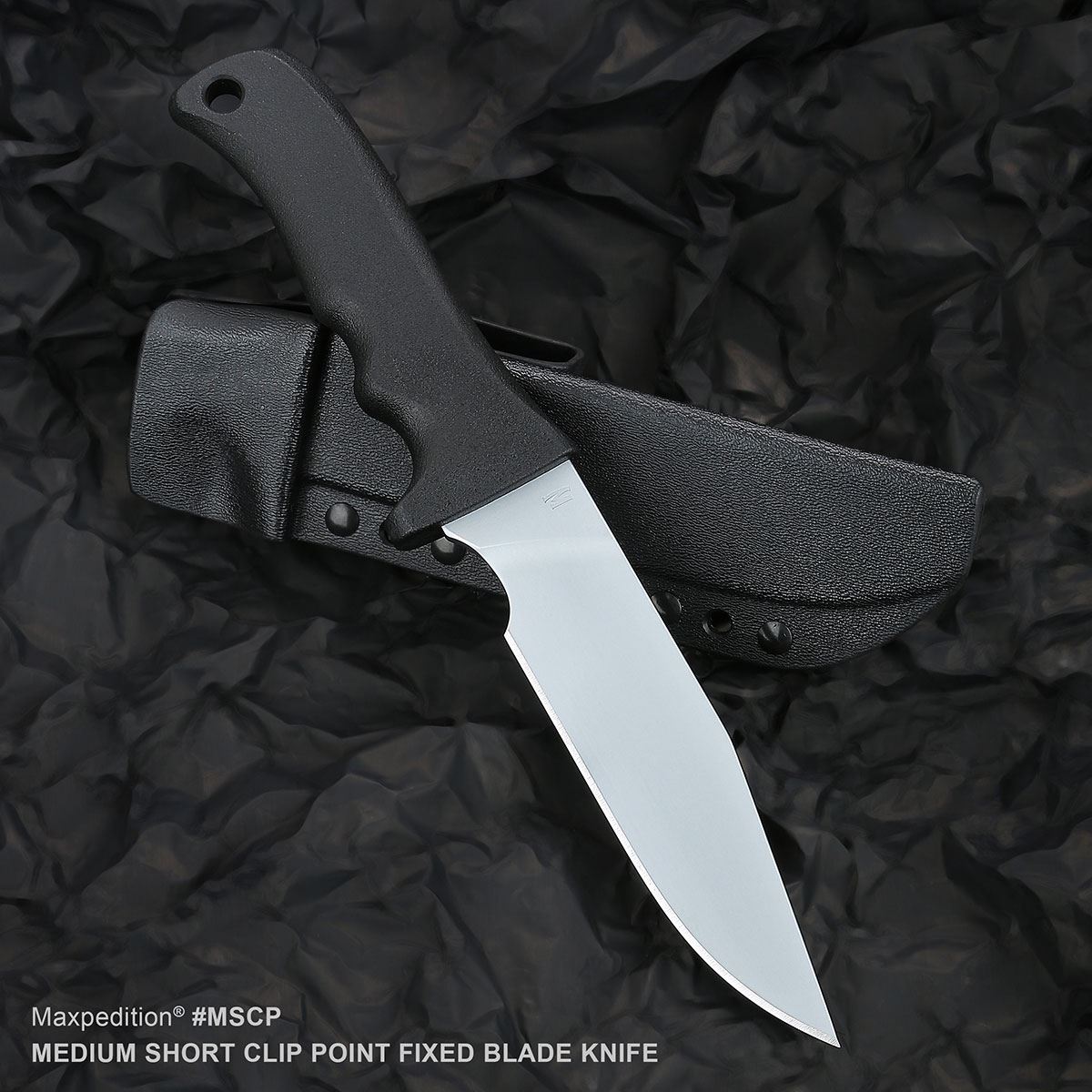 Medium Short Clip Point Fixed Blade Knife (Plain Edge) | Adventure Gear ...