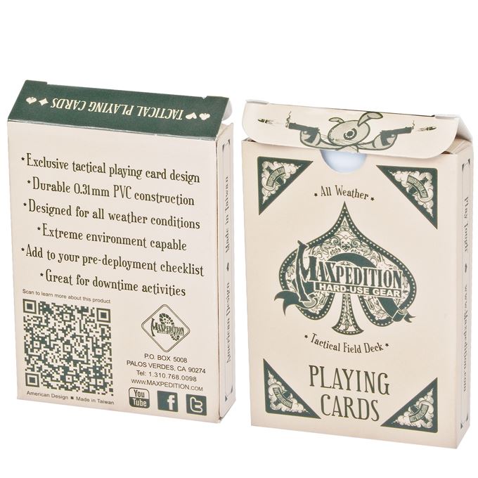 Tactical Field Deck All Weather Playing Cards Maxpedition | Adventure ...