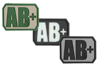AB+ (Positive) Blood Type Patch | Maxpedition | Adventure Gear Canada