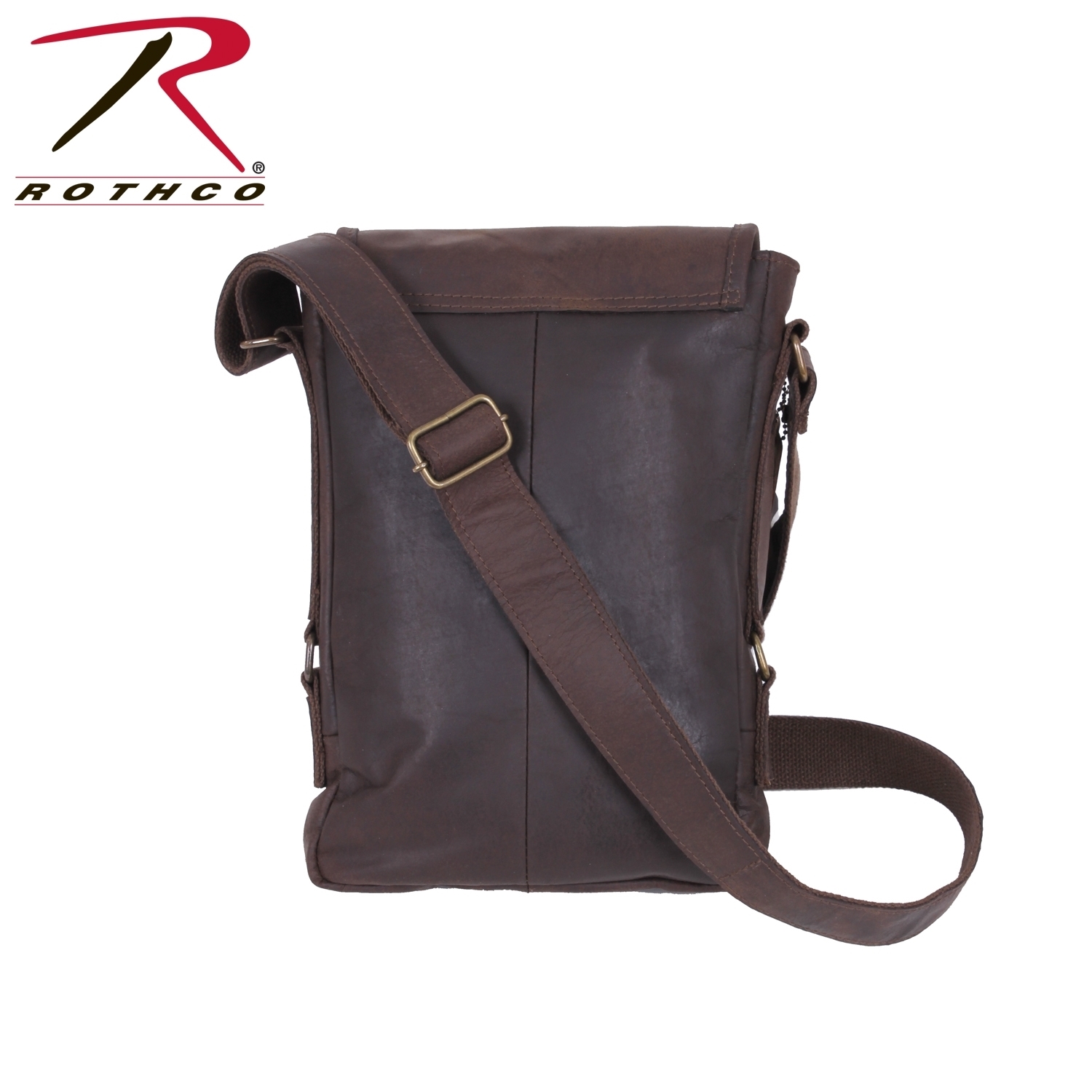 Brown Leather Military Tech Shoulder Bag Rothco | Adventure Gear Canada