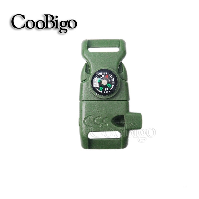 5/8 Inch Whistle Buckle | Flint Fire Starter| Coobigo | Canada Paracord