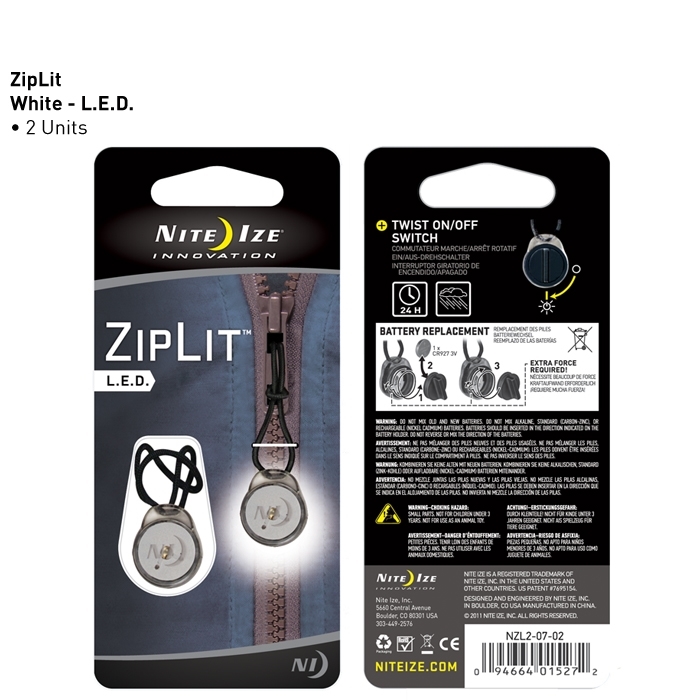 ZipLit | LED Zipper Pull | Nite Ize | Canada Paracord