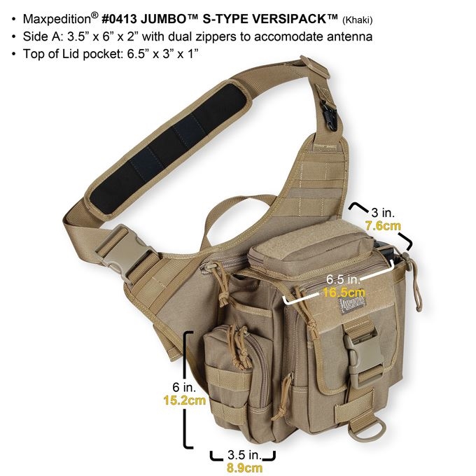 Jumbo S-Type Versipack | Shoulder Bag | Maxpedition | Adventure Gear Canada