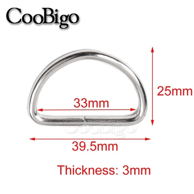 D-Ring | Non-Welded Nickle Coated Metal | Various Sizes | Adventure ...