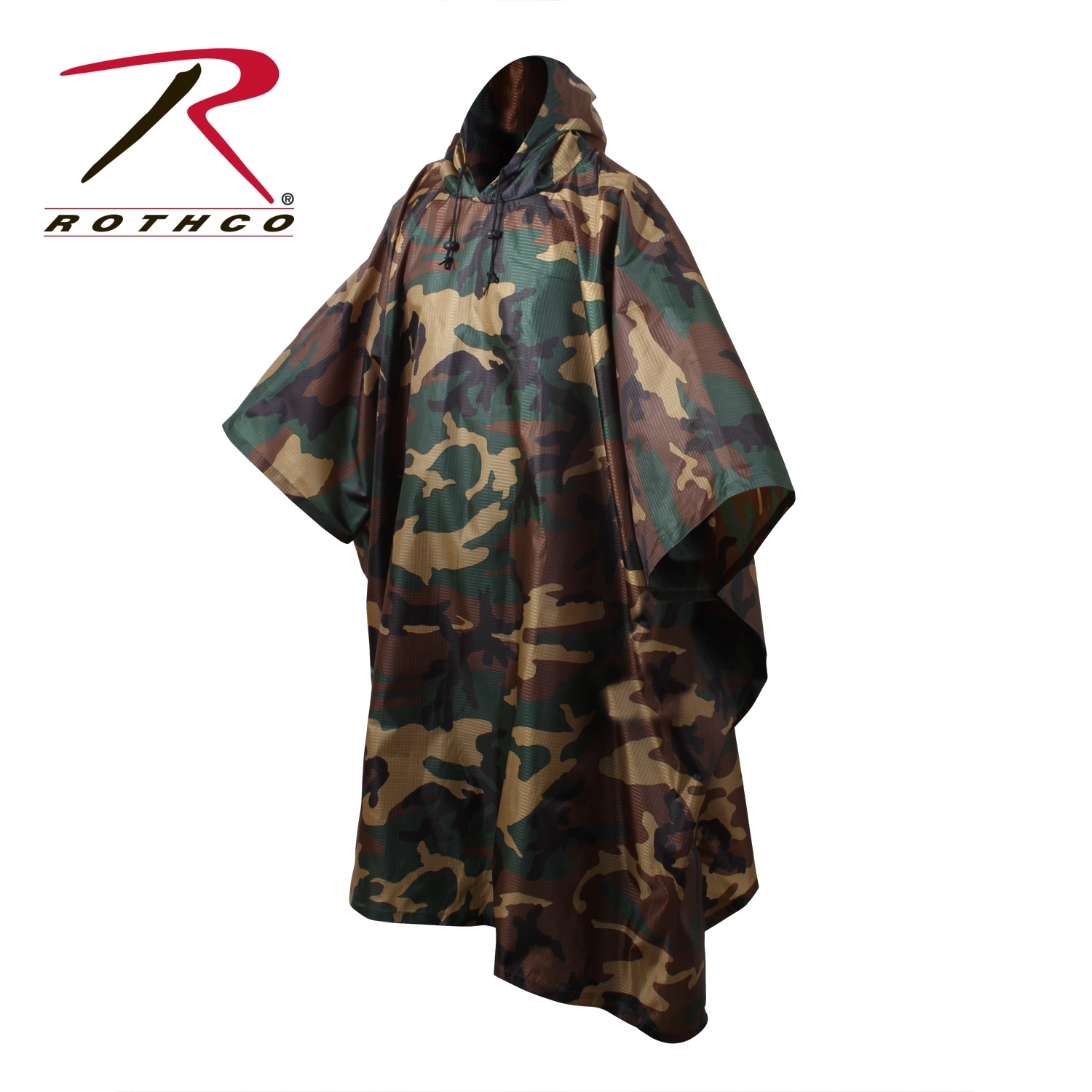 Military Type Rip-Stop Rain Poncho | Rothco | Adventure Gear Canada