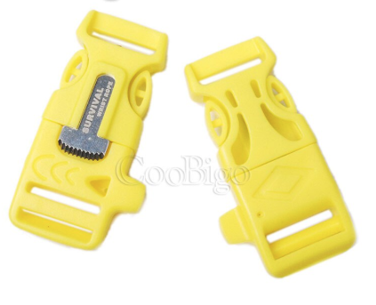 3/4 Inch Whistle Buckle | Flint Fire Starter| Coobigo | Canada Paracord