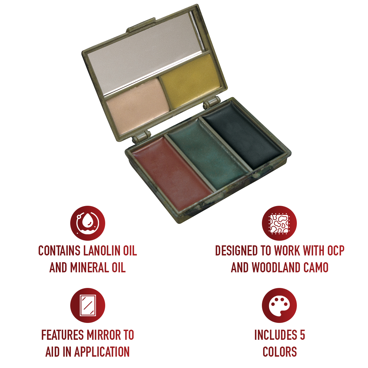 Woodland / OCP Camo Face Paint Compact | Adventure Gear Canada