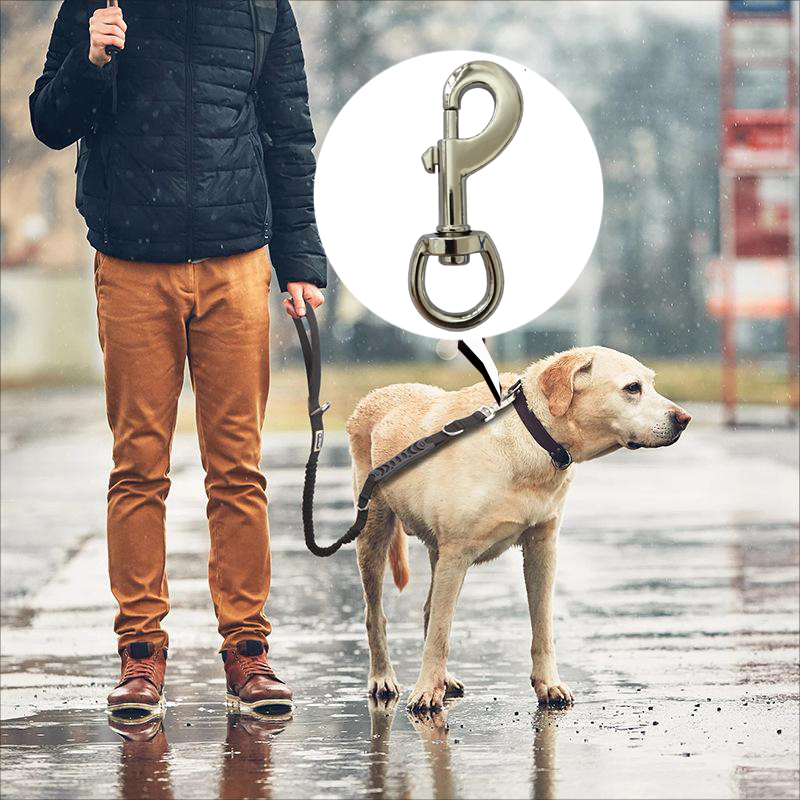 Heavy-Duty Zinc Alloy Dog Leash Snap Hook | 19 x 82mm Swivel Clip for ...